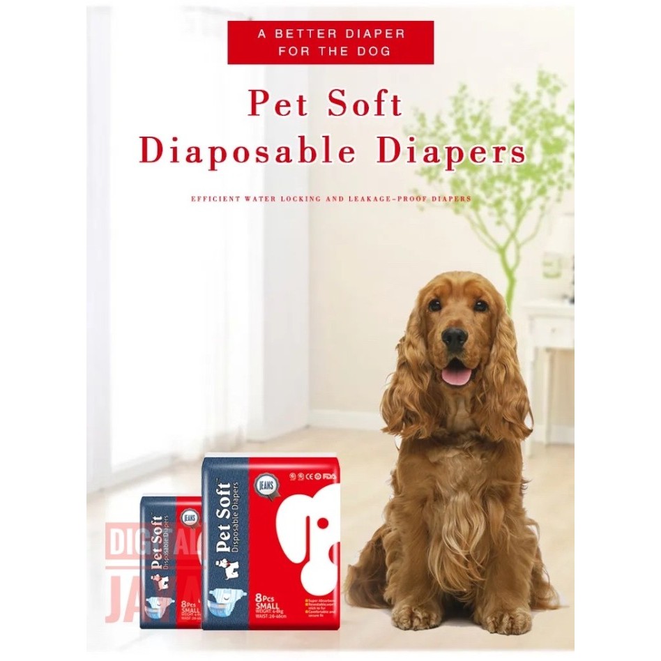 Jual Popok Anjing Betina Pet Soft Disposable Fancy Female Dog Diapers ...