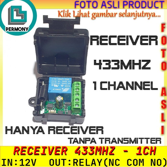 Jual Receiver 433Mhz 12V Wireless Rf Switch Relay 433 Mhz Saklar Jarak ...