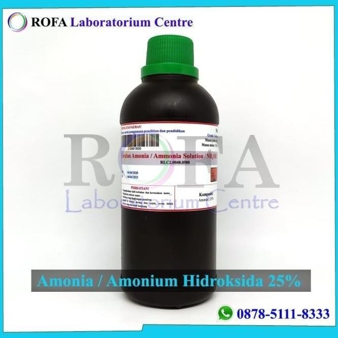 Jual Amonia / Amoniak / Amonium Hidroksida / NH3 / NH4OH 25% 500 mL ...
