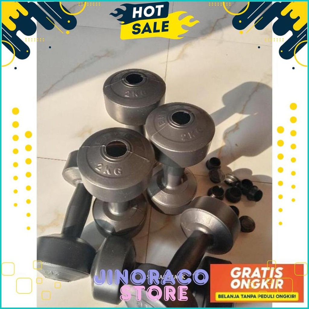 Jual Barbel/Dumbell Ukuran 2Kg Kosongan Tanpa Isi (Lagi Viral) | Shopee Indonesia