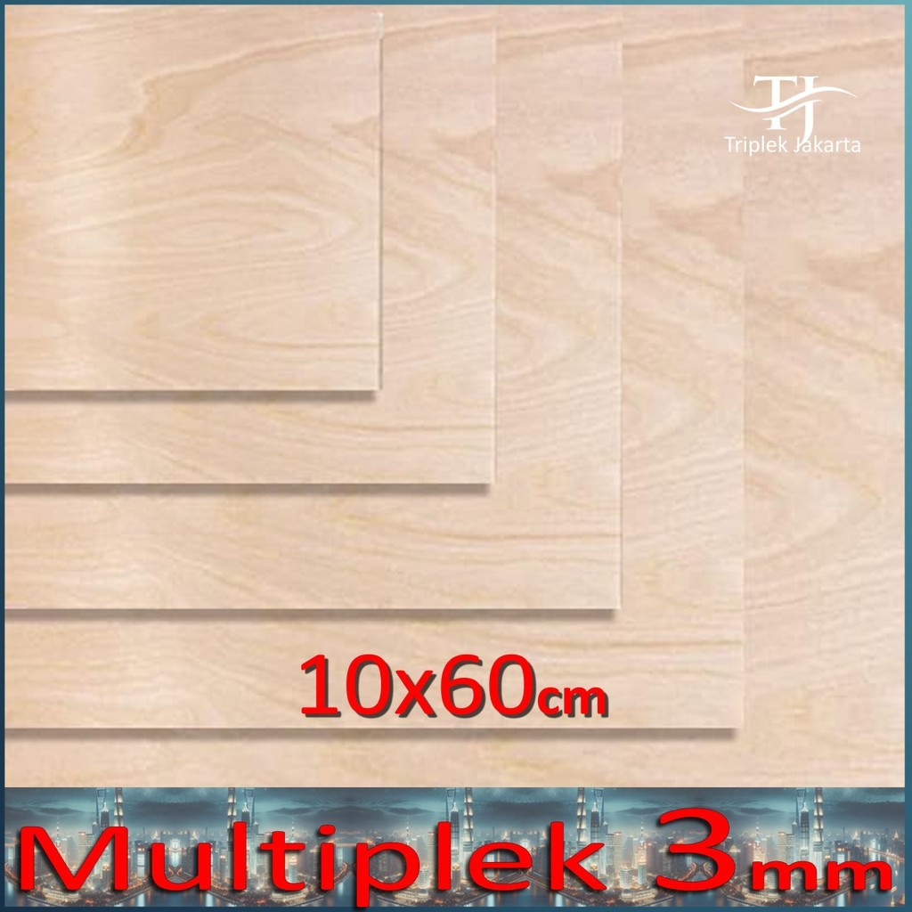 Jual Multiplek/Triplek 3mm 10x60 cm ISI 2 LEMBAR | Shopee Indonesia