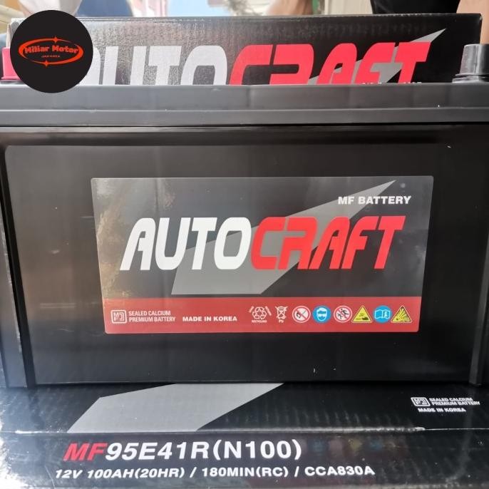 Jual Jual! Aki Kering Mobil Autocraft N100 95E41R 12V 100Ah Taft Genset Kapal | Shopee Indonesia