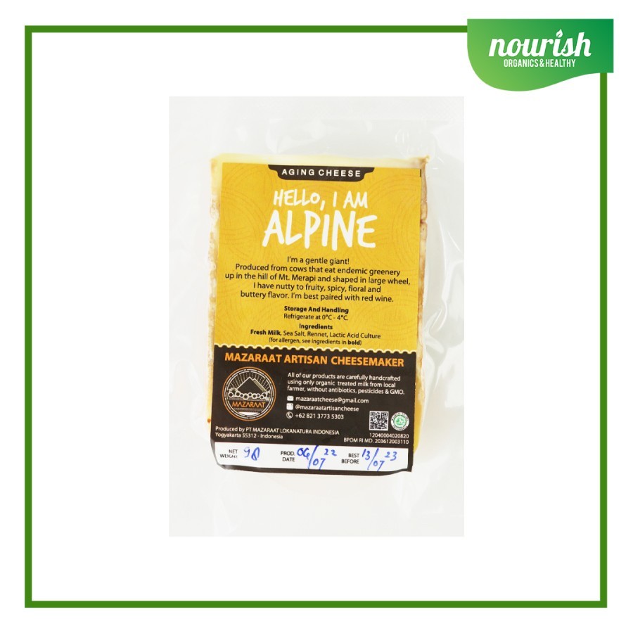 Jual Mazaraat Alpine Grass Fed Cheese | Shopee Indonesia