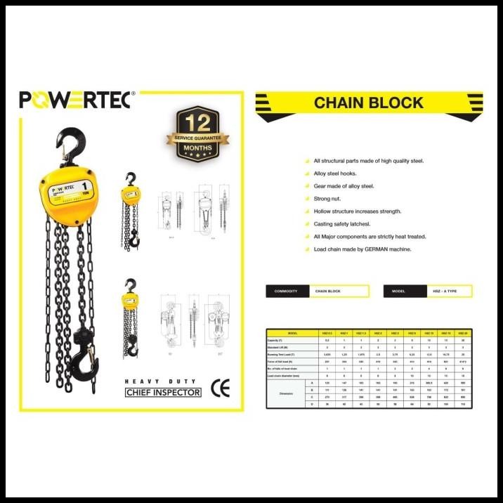 Jual Chain Block Powertech 5 Ton X 3 Mtr - Alat Berat - Perkakas ...