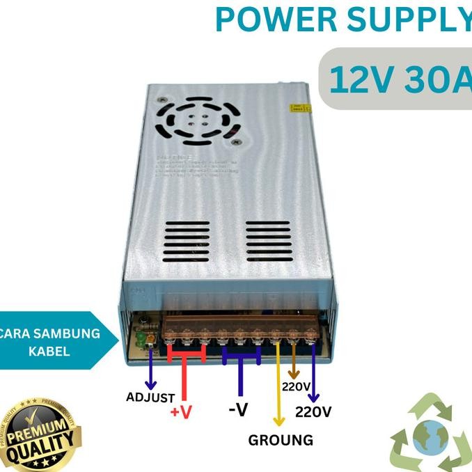 Jual Adaptor Power Supply 12v 20A / 30A PSU Jaring CCTV LED CS | Shopee Indonesia