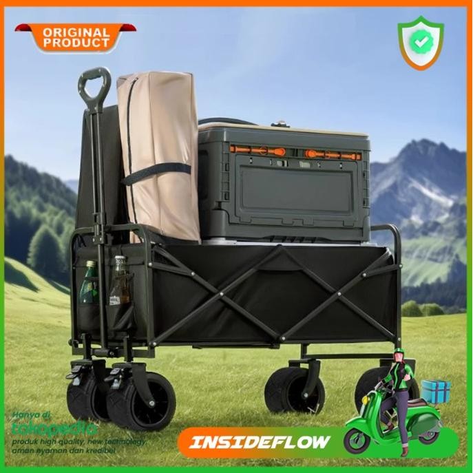 Jual Jual Troli Gerobak Dorong Boot Camp Trolley Oxford Portable Lipat ...