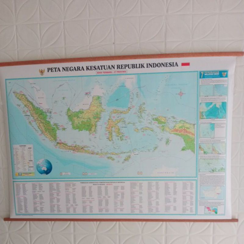 Jual Peta Bingkai NKRI / Indonesia Besar Bahan Albatros | Shopee Indonesia