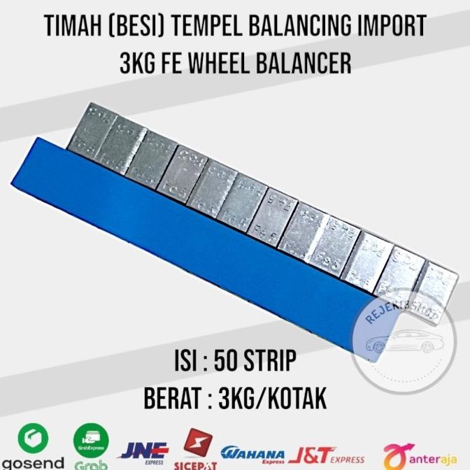Jual TIMAH (BESI) TEMPEL BALANCING IMPORT 3KG FE WHEEL BALANCER 1BOX ...