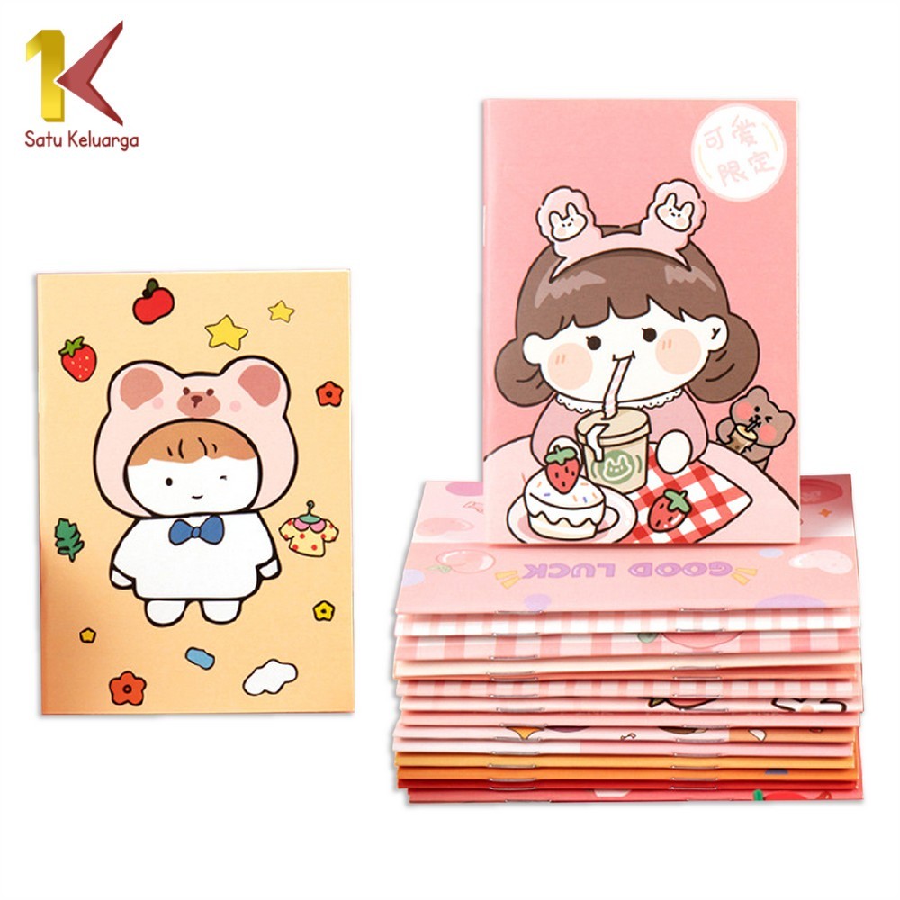 Jual Satu Keluarga Buku Tulis Mini Notebook A25 Buku Catatan Cartoon ...
