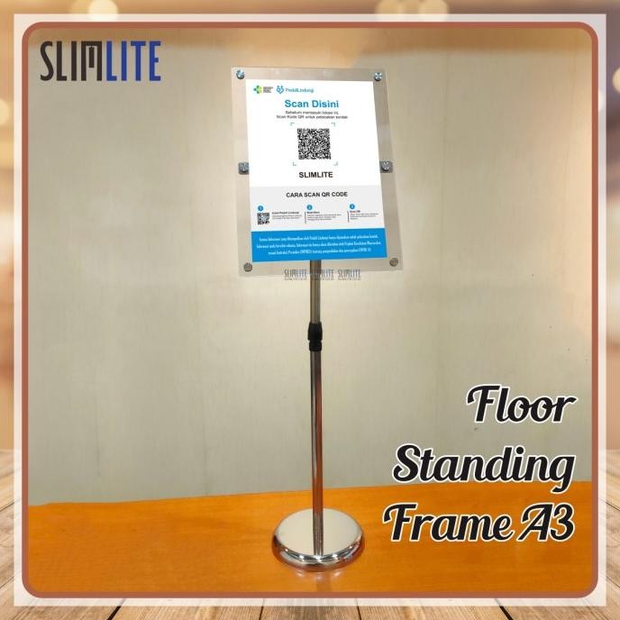 Jual Floor Standing / Standing Sign + Frame Akrilik A3 | Shopee Indonesia