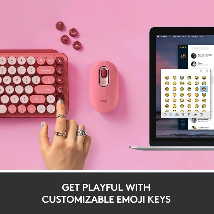 Jual Logitech Pop Keys Wireless Mechanical Emoji Keyboard | Shopee ...