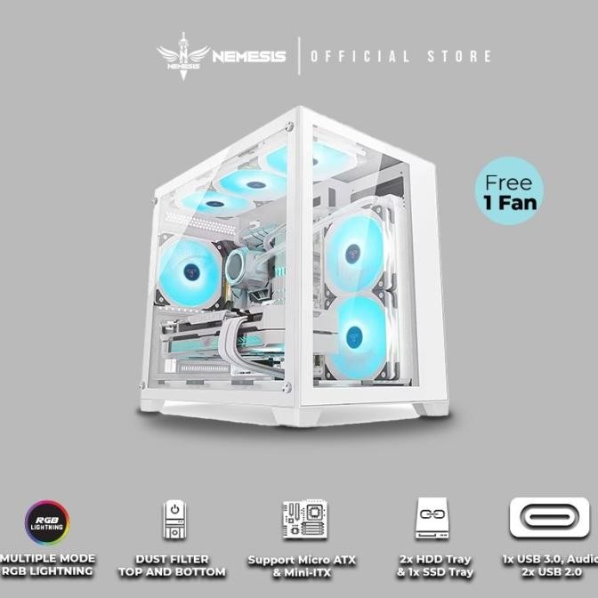Jual Nyk Nemesis T75 Titans Casing Komputer M Atx - Casing Pc Gaming ...