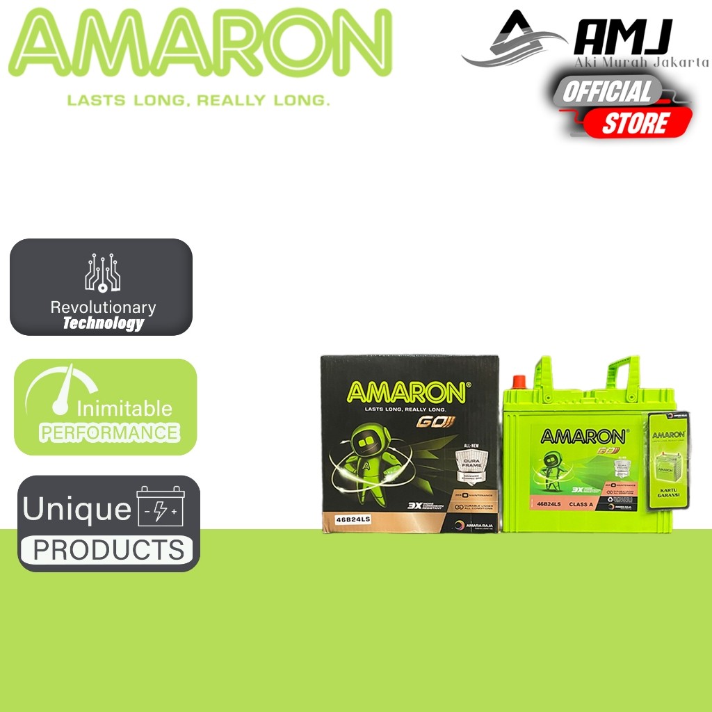 Jual Amaron GO Aki Mobil Wuling Confero NS60LS / 46B24LS - 45Ah Aki Kering | Shopee Indonesia