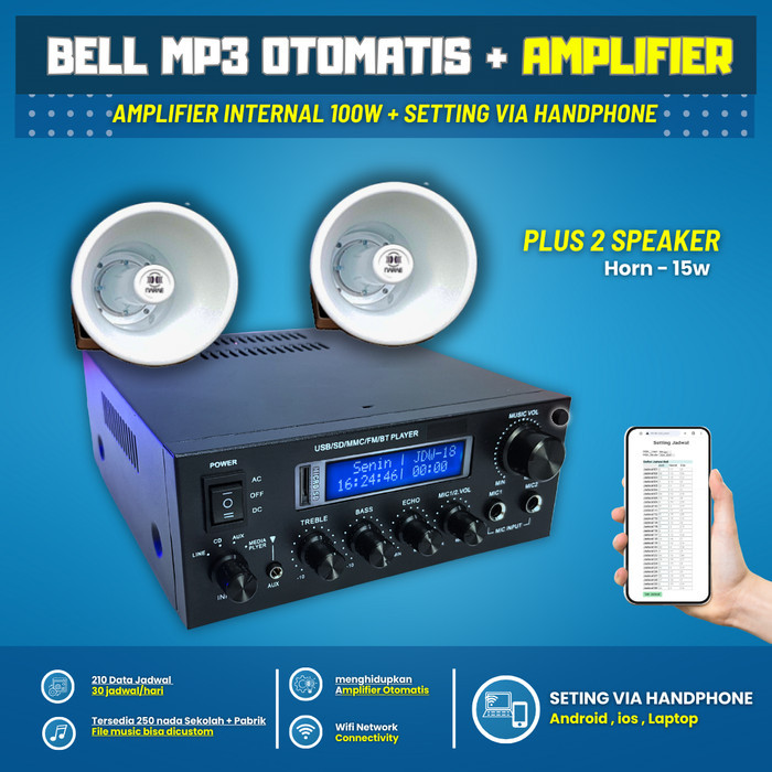 Jual Bell Sekolah Auto Dobel Toa Horn 2 Speaker Seting Via Handphone ...