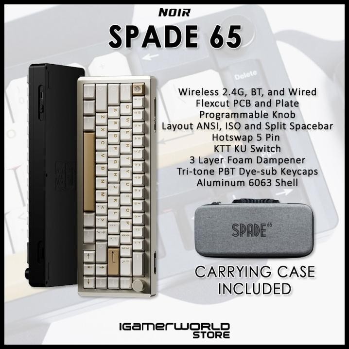 Jual Noir Spade65 65% Aluminum Wireless 3-Mode Mechanical Gaming ...
