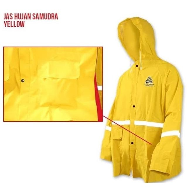 Jual nap Baju Jas Hujan Safety Kuning Original Samudra Raincoat baju ...