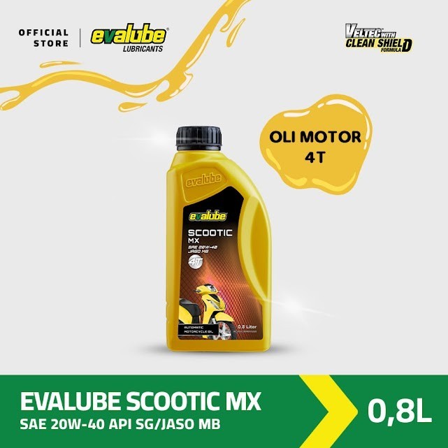 Jual Evalube Oli Motor Matic SCOOTIC MX 20W-40 (0,8L) | Shopee Indonesia
