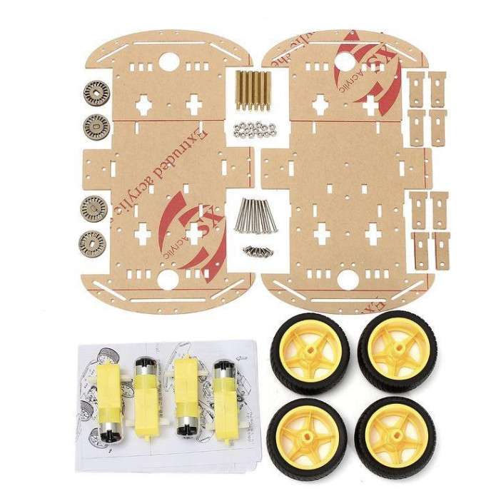 Jual Jual Arduino Smart Car Robot Chassis 4 Roda Casis Mobil 4Wd Frame ...