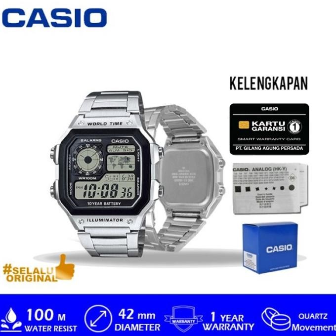 Jual Casio General AE-1200WH & AE-1200WHD- Pria - Digital - | Shopee Indonesia