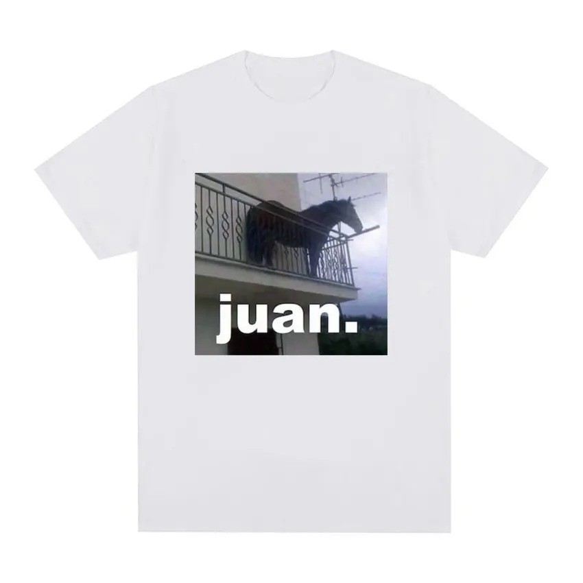 Jual Juan Meme Kuda Di Balkon T Grafis Kaus Lucu Ukuran Besar Kaus Pria ...