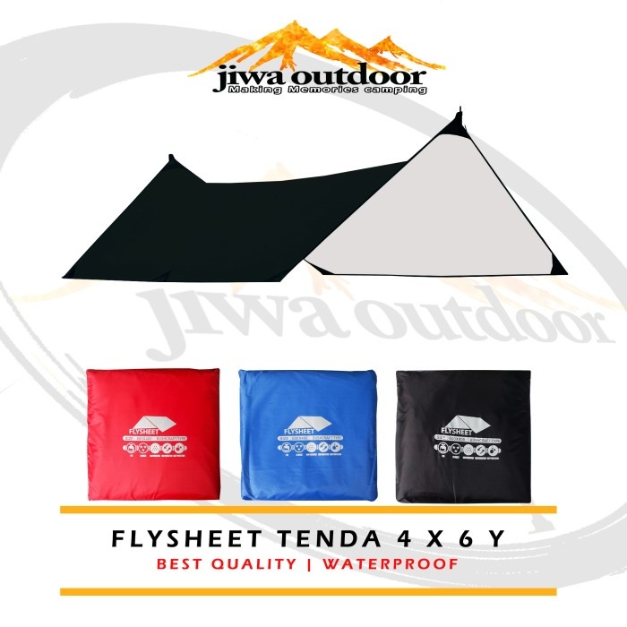 Jual TERBARU!! flysheet tenda 400 x 600 waterproof atap tenda camping ...