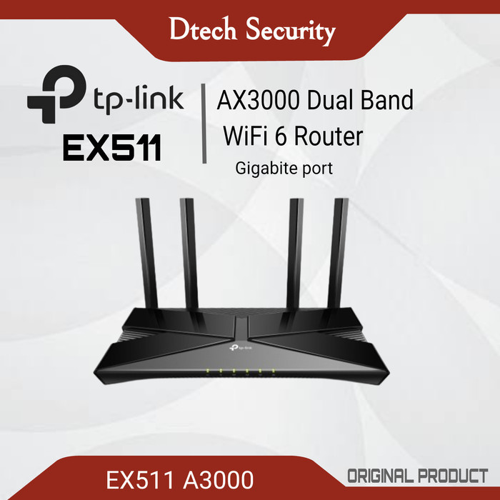 Jual TP-LINK EX511-A3000 DUAL BAND WIFI 6 ROUTER GIGABIT-ROUTER TP LINK | Shopee Indonesia