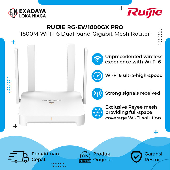 Jual RUIJIE RG-EW1800GX PRO 1800MBPS WI-FI 6 DUAL-BAND GIGABIT MESH ...