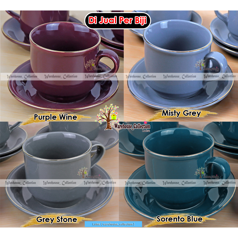 Jual GV750 ( PER-BIJI) Cangkir Set warna list emas // Coffee Set SANGO ...
