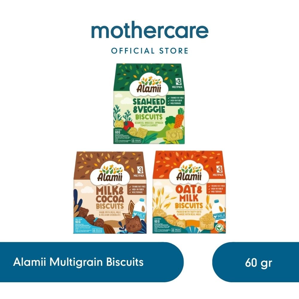 Jual Alamii Multigrain Biscuits 60gr - Camilan Sehat Bayi | Shopee ...