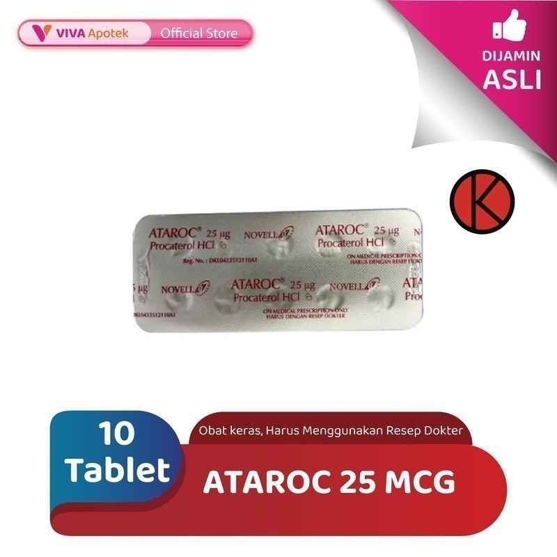 Jual Ataroc 25 mcg / Procaterol HCl 25 mcg / Asma (10 Tablet) | Shopee ...