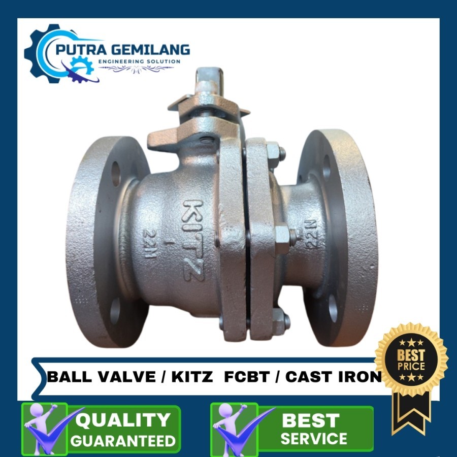 Jual 5" inch / BALL VALVE KITZ CAST IRON FLANGE TYPE FCBT/ JIS 10K ...