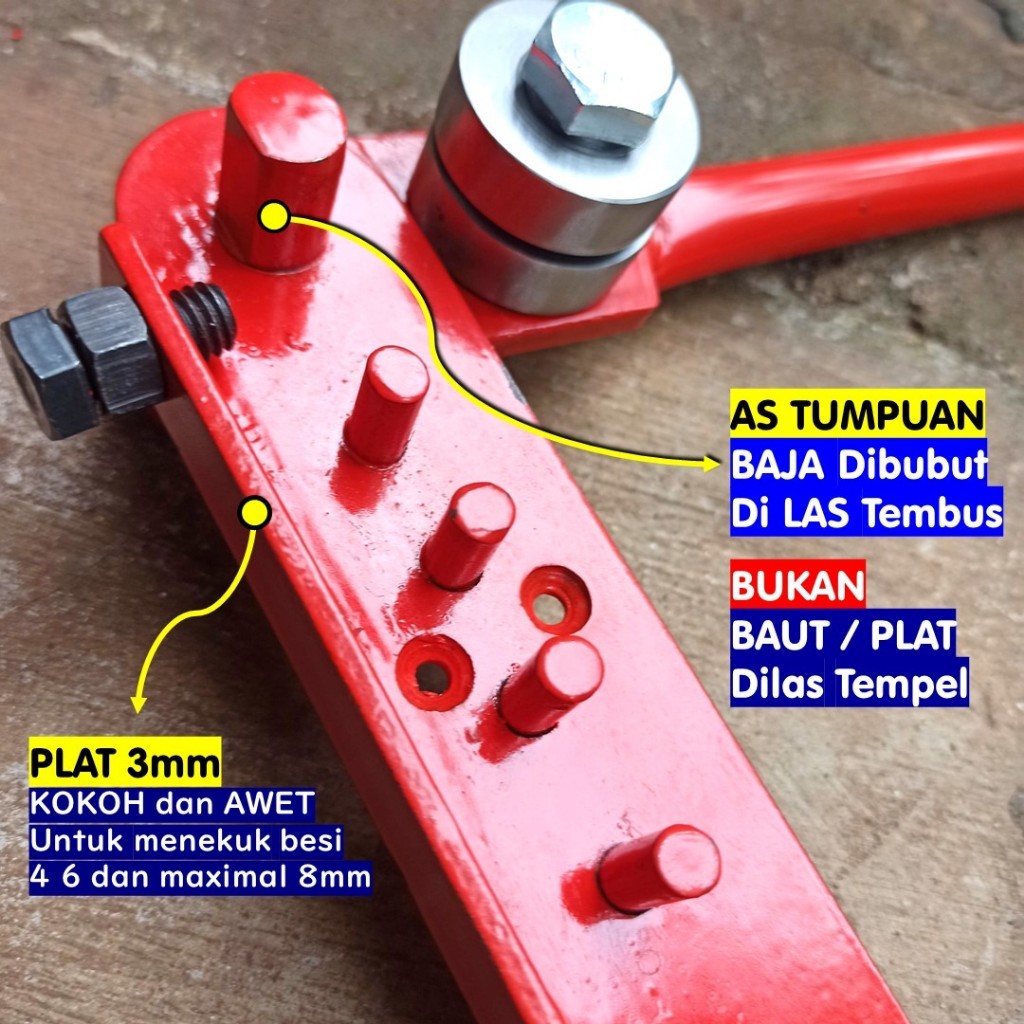 Jual STOK ADA- Alat pembengkok besi Penekuk Besi beton begel 4 6 8 mm ...