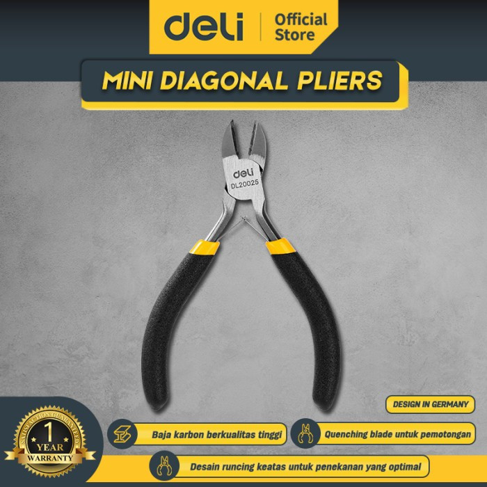 Jual Deli Mini Pliers / Tang Mini 5 Inch Pegangan nyaman Perkakas ...