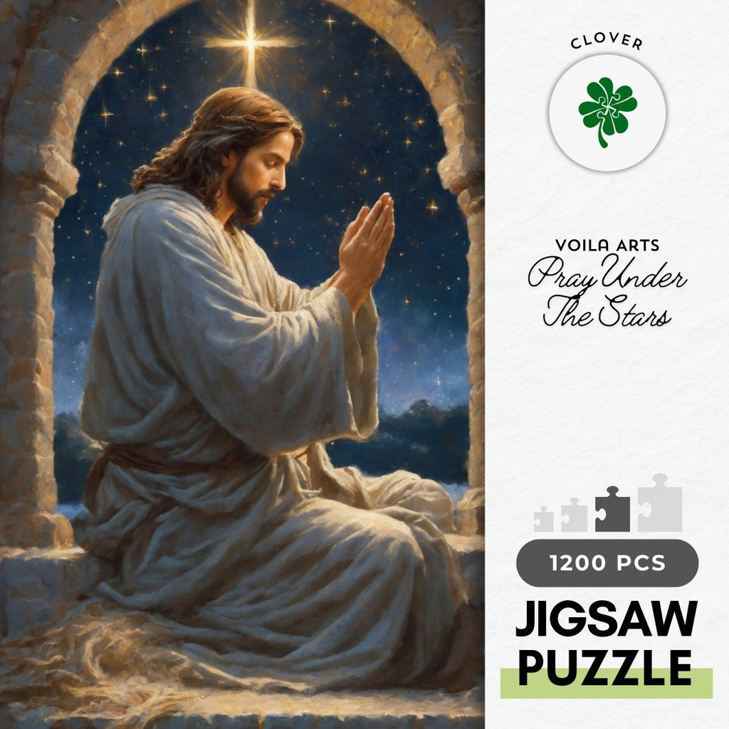 Jual CLOVER R12-022 Jesus • Pray Under The Stars 1200 PCS Plastic ...