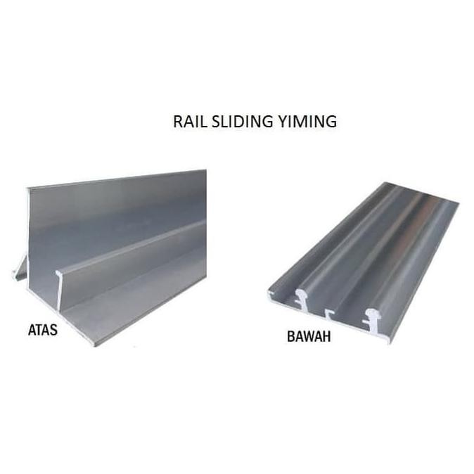 Jual Roda Rel Sliding Gantung Huben 2 Daun ( Beserta Rel 2 Meter ...