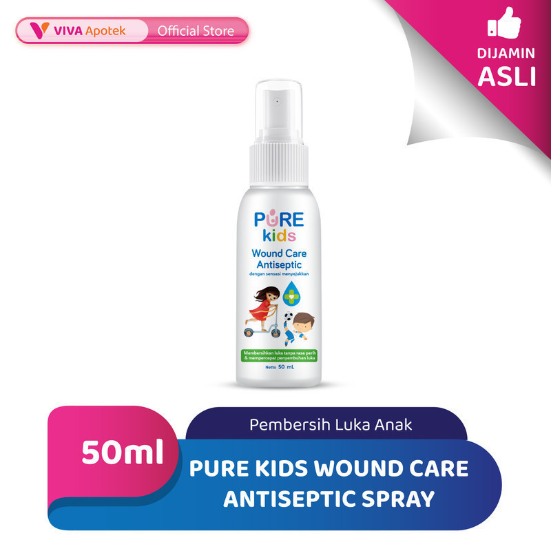 Jual Pure Kids Wound Care Antiseptic Spray Pembersih Luka Anak (50 ml ...