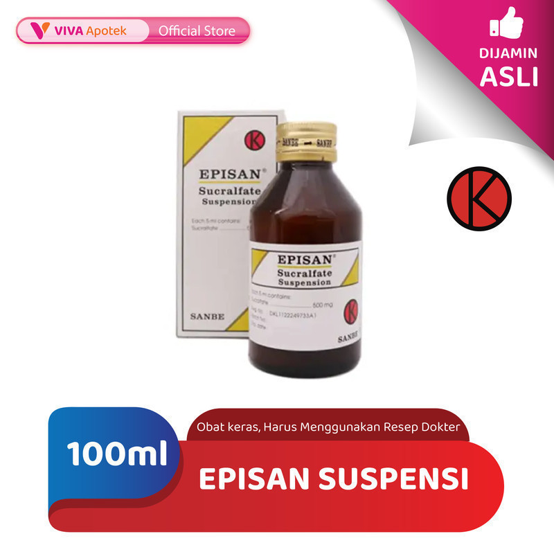 Jual Episan Suspensi / Sukralfat / Asam Lambung / Maag (100 ml ...