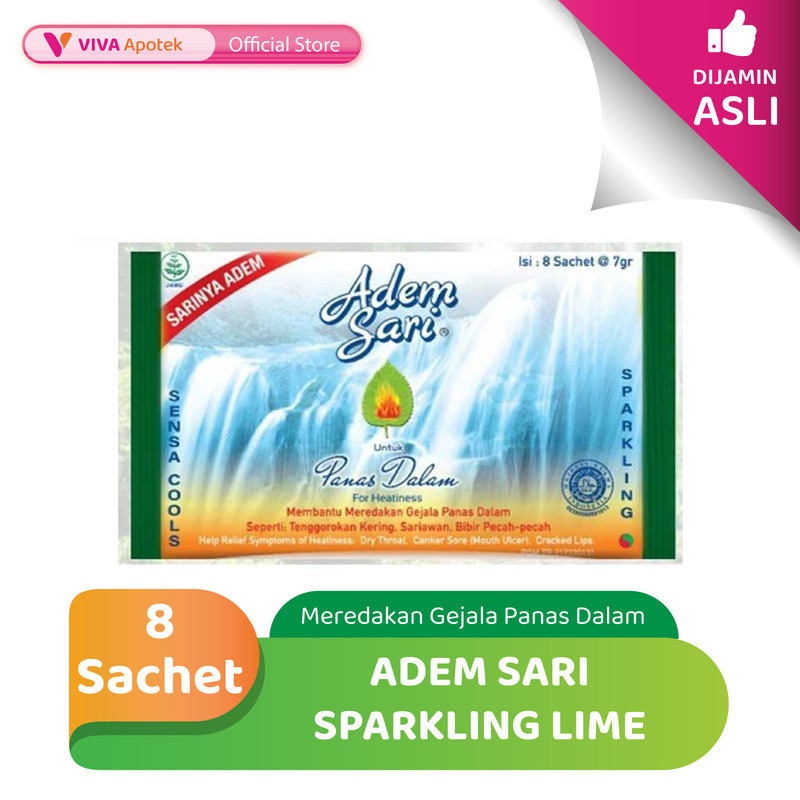 Jual Adem Sari Sparkling Lime Meredakan Gejala Panas Dalam (Pack 8 ...
