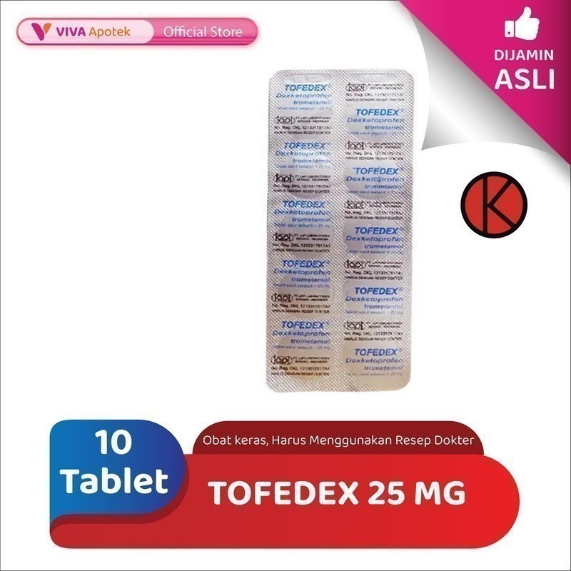 Jual Tofedex 25 mg / Dexketoprofen / Pereda Nyeri / Dismenore (10 ...