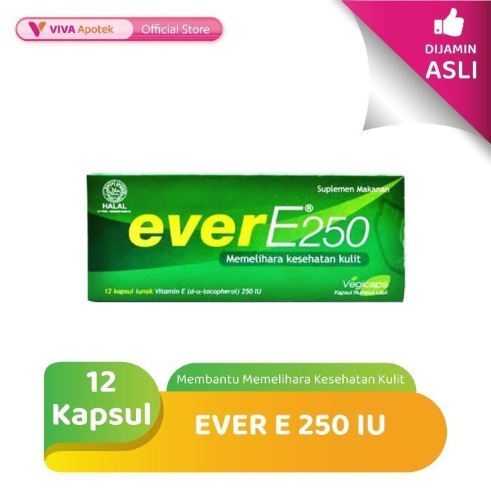 Jual Ever E 250 IU Membantu Memelihara Kesehatan Kulit (12 Kapsul ...