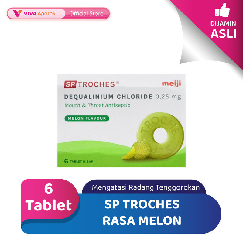 Jual SP Troches Rasa Melon Mengatasi Radang Tenggorokan (6 Tablet ...