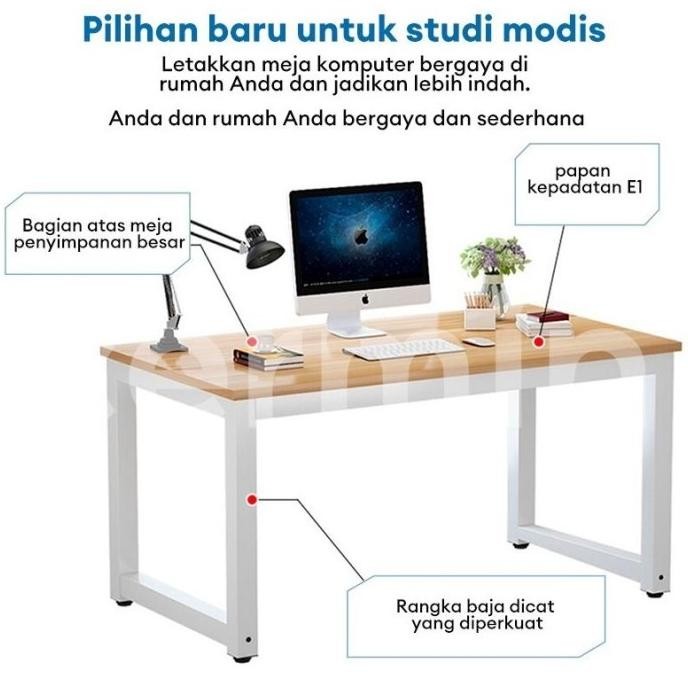 Jual Meja Kerja Minimalis Meja Belajar Aesthetic Meja Kantor Kayu Meja ...