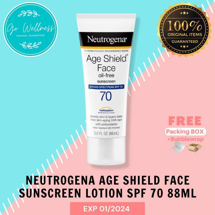 Jual Neutrogena Age Shield Face Sunscreen Lotion spf 70 88ml | Shopee ...