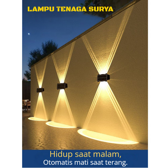 Jual LAMPU DINDING TENAGA SURYA LAMPU SOLAR RGB LAMPU DINDING TAMAN ...