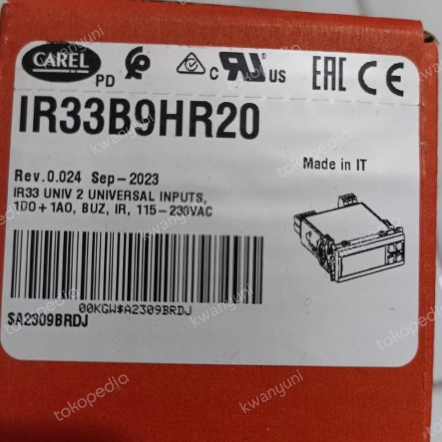 Jual Temperatur Hudity Controller Ir33 Carel 2 Stage Ir33B9Hr20 ...