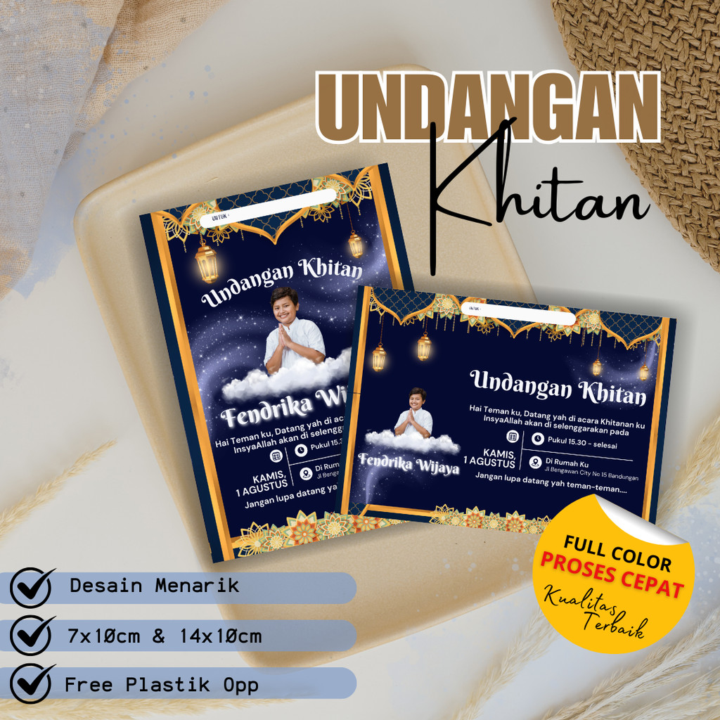 Jual UNDANGAN KHITAN / KHITANAN + FREE PLASTIK/UNDANGAN SUNATAN/isi ...