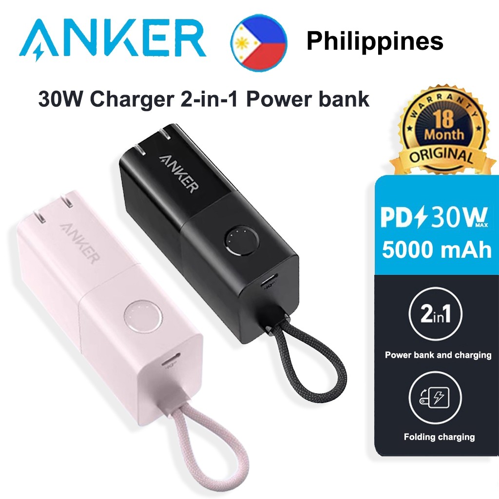 Jual Pengisi Daya Anker A1634 30W Power bank 2-in-1 Dan Pengisi Daya Dinding USB Ganda 5000mAh ...