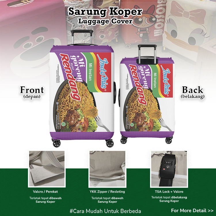 Jual Indomie Mi Goreng Rendang Sarung Koper Unik - Luggage Cover ...