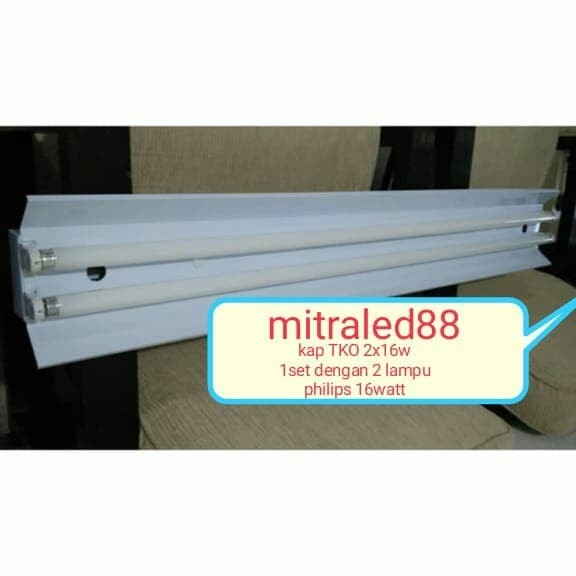 Jual Promo!! Kap Lampu Tko Set 2X36/2X16Watt+Lampu Tl Led Neon Philips ...