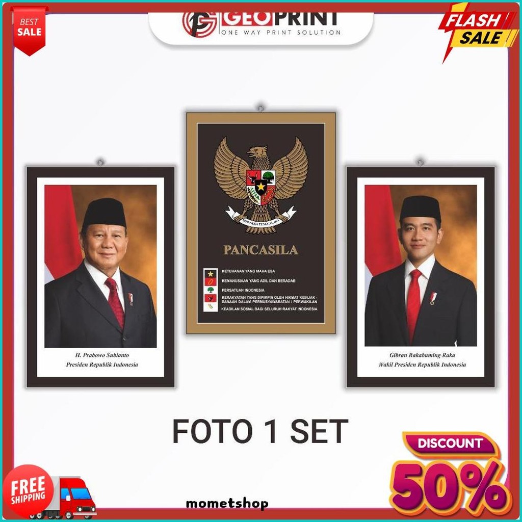Jual Foto Presiden Dan Wakil Presiden 2024-2029 Ukuran A4 Sudah Dengan ...